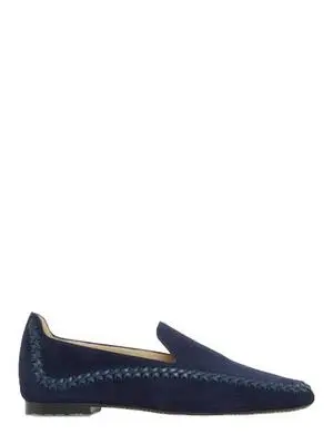Giorgio Armani Suede Slip-ons With Interweaving - Blue