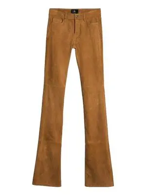 7 For All Mankind Low Skinny Boot In Suede - Brown