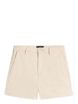 7 For All Mankind Trouser Short In Comfort Twill - Neutral