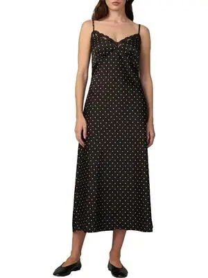 JOE'SJEANS The Ines Polka Dot Midi Slipdress