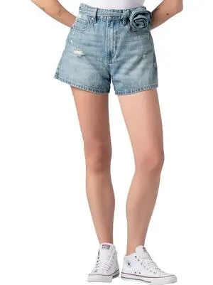 Blanknyc Reeve Rose Tie Waist Denim Shorts - Feeling Rosy