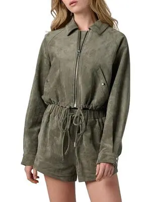 Blanknyc Faux Suede Jacket - Desert Sage