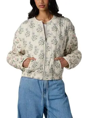 Blanknyc Floral Quilted Bomber Jacket - Block Party
