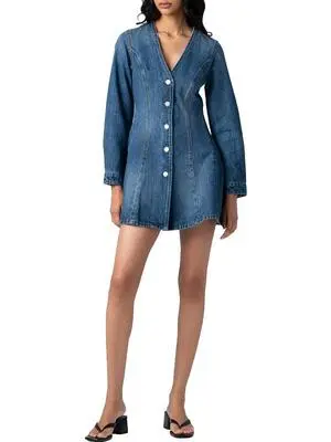Blanknyc Long Sleeve Denim Minidress - Dazzle Me