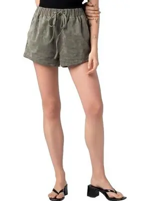 Blanknyc Faux Suede Drawstring Shorts - Desert Sage