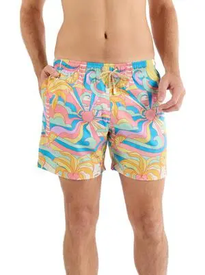 Kenny Flowers Printed Swim Trunks - Yellow