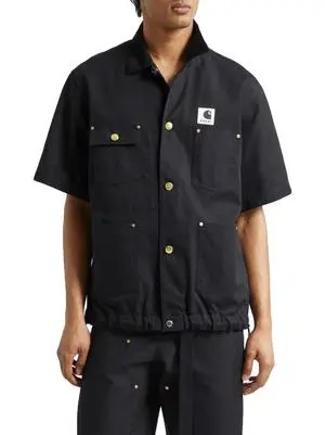 Sacai Carhartt Wip Duck Canvas Shirt - Black