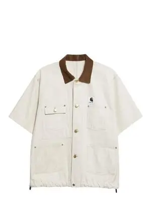 Sacai Carhartt Wip Duck Canvas Shirt - Ivory