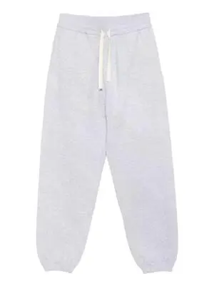 JIL SANDER Logo-embroidered Drawstring Trousers - Grey