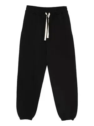 JIL SANDER Logo-embroidered Drawstring Trousers - Black
