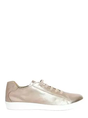 STUDIO CHOFAKIAN Leather Lace-up Sneakers - Gold