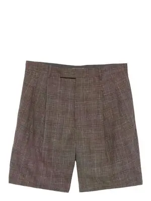 JIL SANDER Check-pattern Shorts - Brown