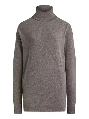 12 STOREEZ Turtleneck Knitted Sweater - Grey