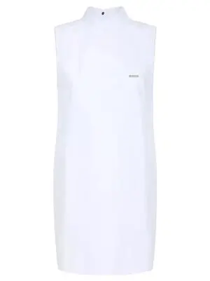 Iceberg Collared Sleeveless Dress - White