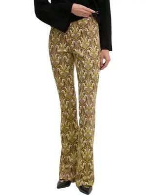 GAUDI Patterned Flared Trousers - Brown