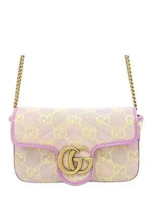 Gucci Gg Marmont Matelassé Super Mini Crossbody Bag - Purple