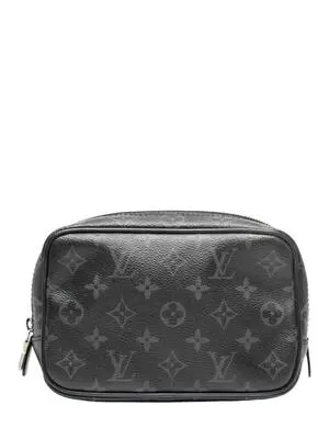 LOUIS VUITTON 2017 Monogram Eclipse Toilet Pm Pouch - Black