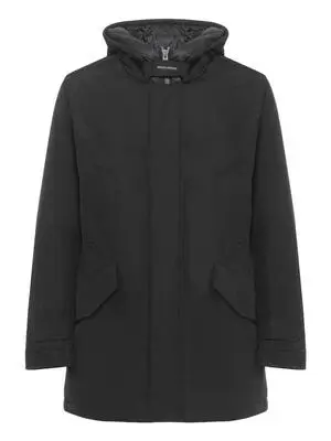 Woolrich Logo-detail Coat - Black