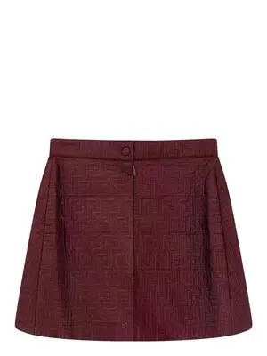 Fendi Quilted Mini Skirt - Red