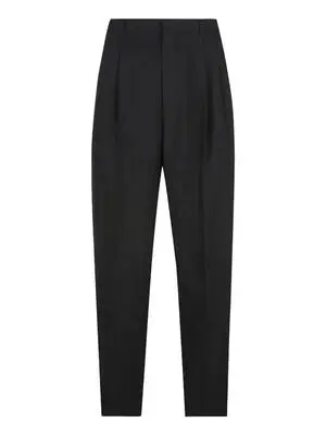 Saint Laurent Slim-fit Wool Trousers - Black