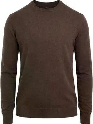 FILIPPO DE LAURENTIIS Crew Neck Cashmere Sweater - Brown