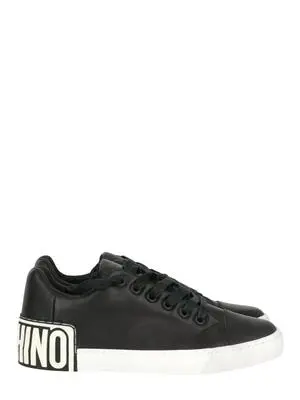 Moschino Logo Detail Sneakers - Black