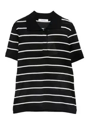 Max Mara Striped Polo Top - Blue