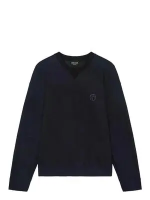 GIORGIO ARMANI Textured Logo Sweater