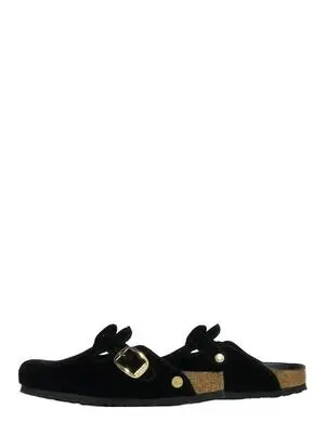 BIRKENSTOCK Big Buckle Mules - Black