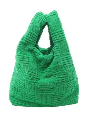 Bottega Veneta 2012-2025 Terry Cloth Shopping Tote Bag - Green