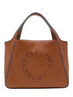 Stella McCartney Perforated Logo Tote Bag - Brown