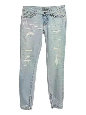 Dolce & Gabbana Distressed Slim Fit Jeans - Blue
