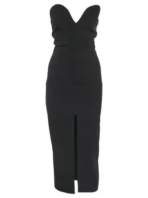 NADADELAZOS Strapless Midi Dress - Black