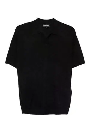 Emporio Armani Jacquard Polo - Blue