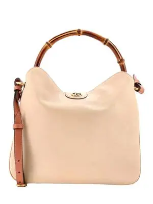 Gucci Diana Nm Bamboo Leather Medium Shoulder Bag - Neutrals