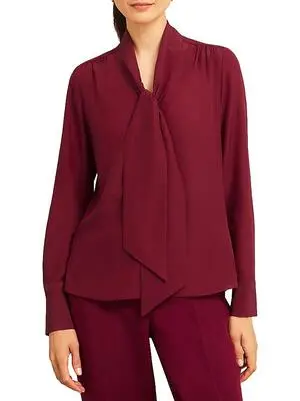 HOBBS LONDON Mimi Silk Blouse - Beryl Red
