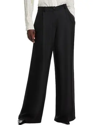 TOCCIN Solara Silk Wide Leg Pants - Jet