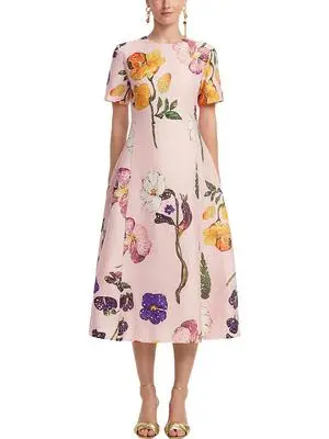 LEO LIN Caroline Short Sleeve Midi Dress - Wildbloom