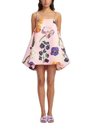 LEO LIN Patsy Embellished Puff Mini Dress - Wildbloom