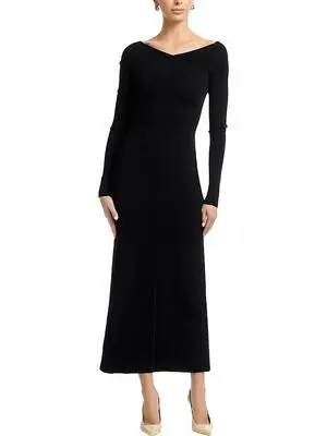 Stella McCartney Stella McCartney Compact Knit Midi Dress Black