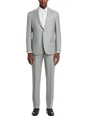 Hart Schaffner Marx Classic Fit Shark Tonal Windowpane Suit - Light Grey
