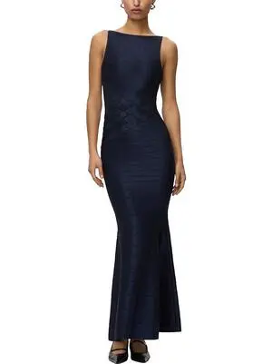 Herve Leger Dion Metallic Gown - Storm