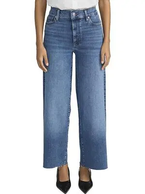FRAME Le Pixie Slim Palazzo High-Rise Jeans Canals Raw