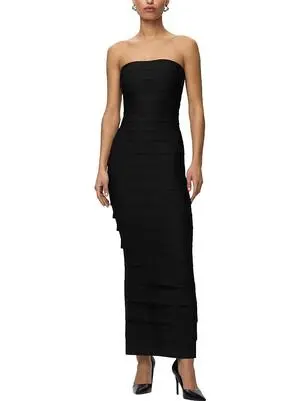 Herve Leger Elaina Bandage Gown Black