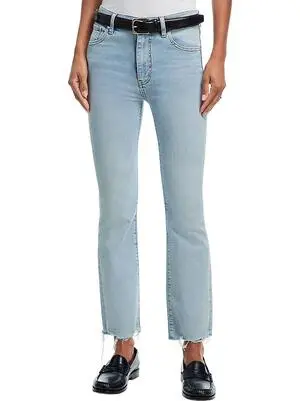 FRAME The Reboot Mid-rise Crop Jeans - Tribute Raw Fray