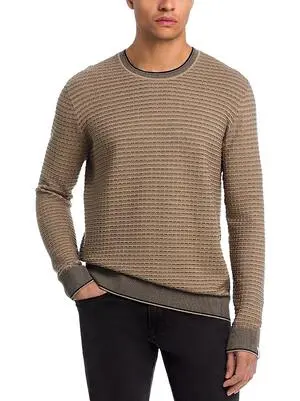 Rag & Bone Harvey Stripe Crewneck Sweatshirt - Gray