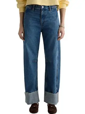 Ag Mercer High-rise Cuffed Barrel Jeans - Years E