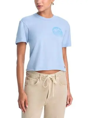 Aviator Nation Circle Palm 2 Boyfriend Tee - Ice