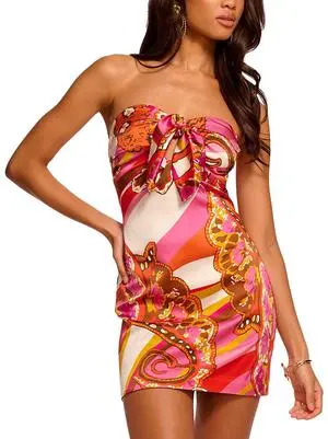 Ramy Brook Orion Silk Blend Mini Dress - Fiesta Pink