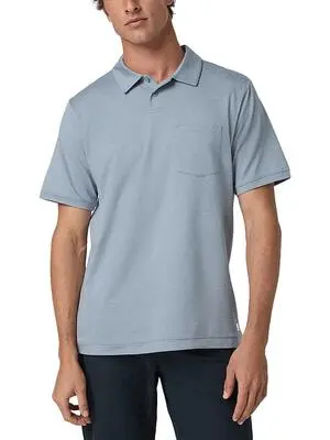 Vuori Ponte Perf Polo Shirt Blue Dusk Heather